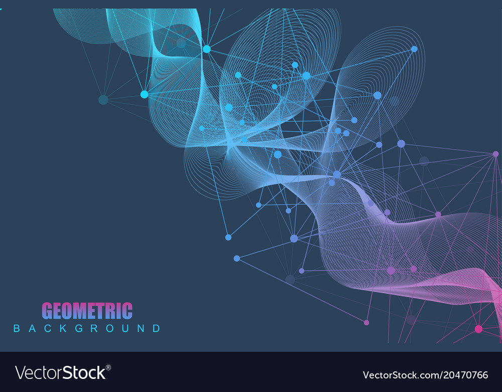 Science network pattern connecting lines and dots Vector Image