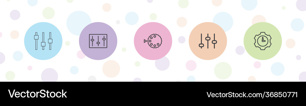 5 settings icons Royalty Free Vector Image - VectorStock