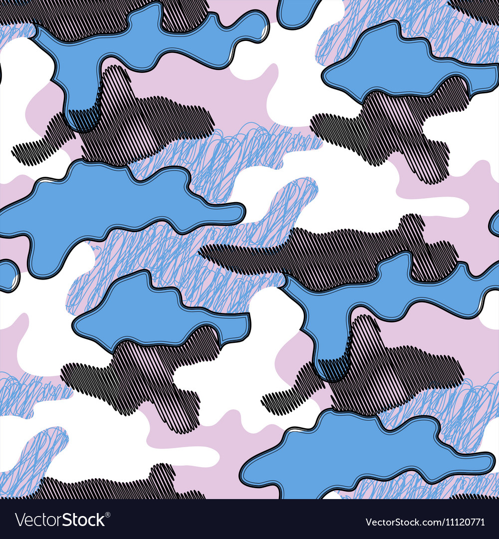 Abstract camouflage pattern Royalty Free Vector Image