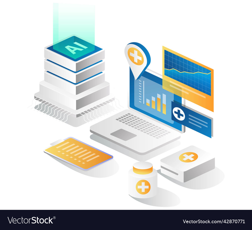 Artificial intelligence health analysis data Vector Image