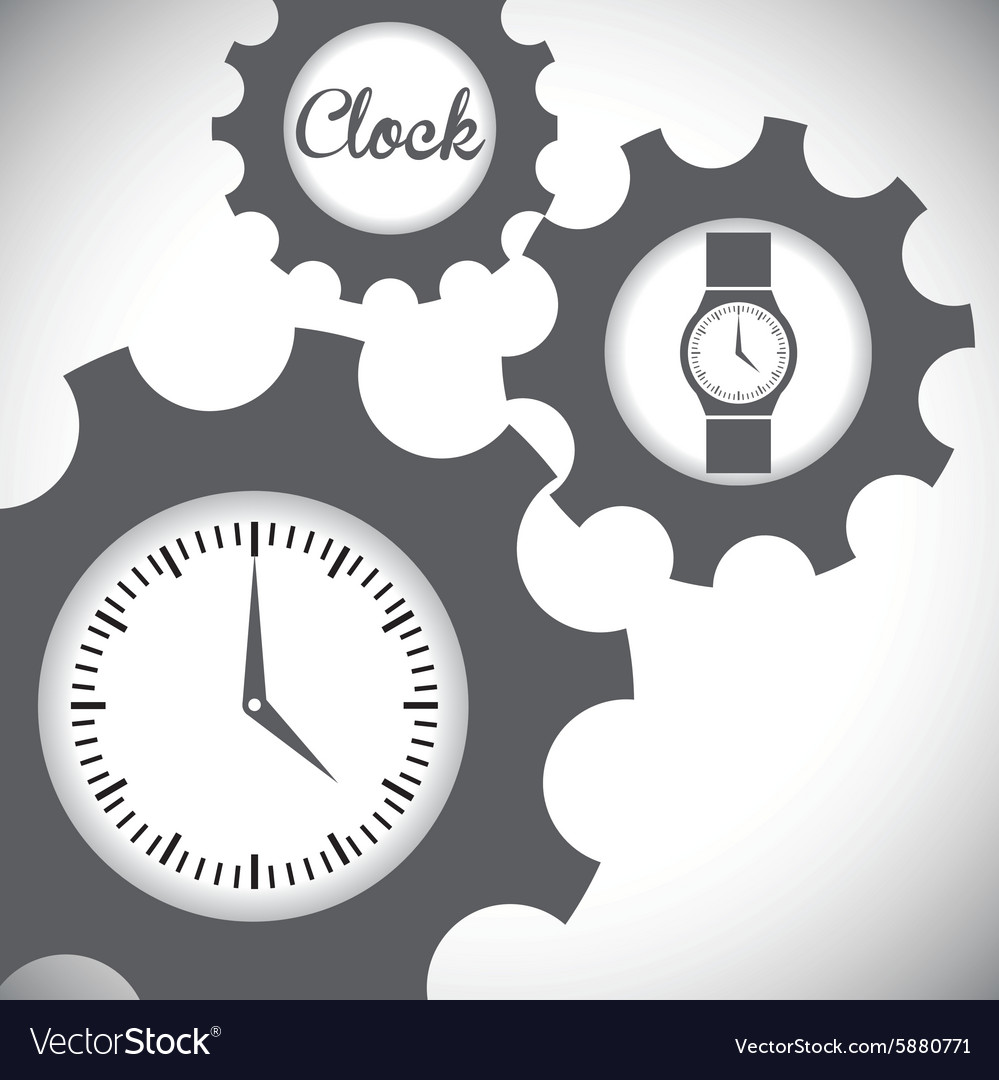 Clock design Royalty Free Vector Image - VectorStock