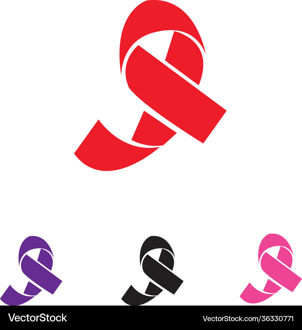 Colorful ribbons logo symbol design template Vector Image