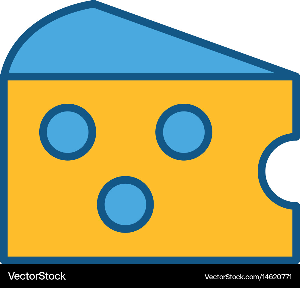 Delicious cheese food icon Royalty Free Vector Image