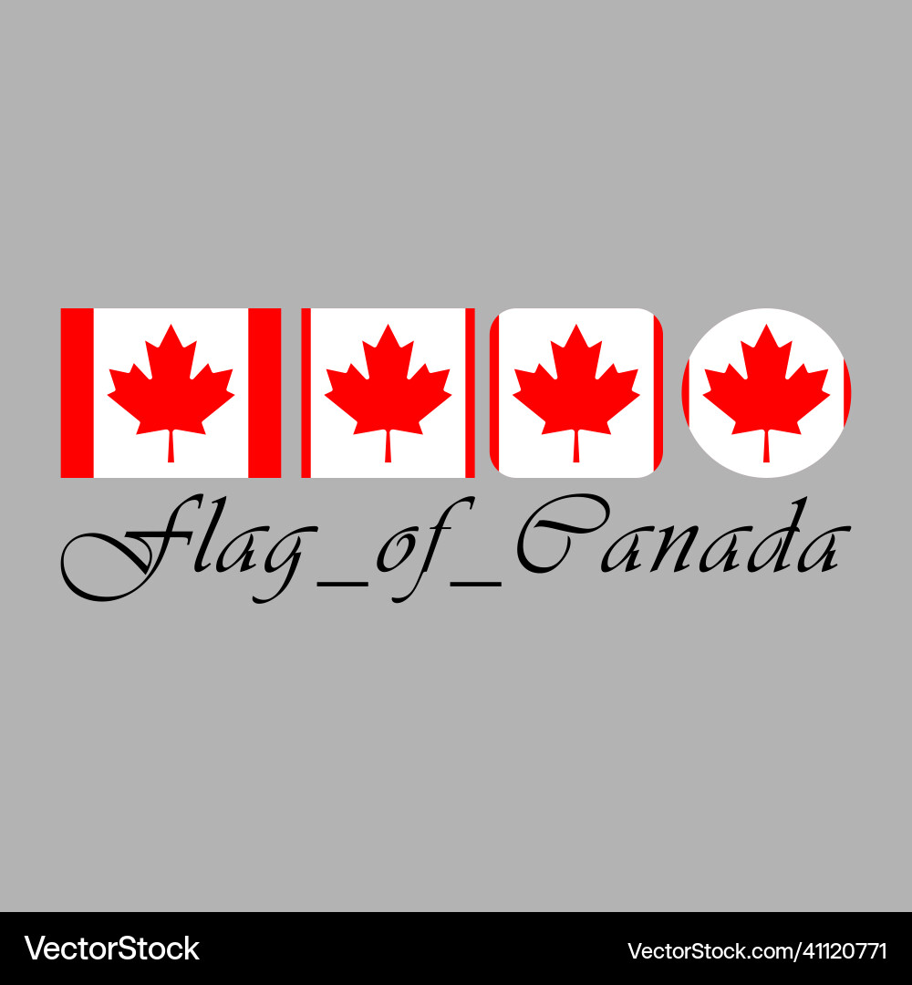 Flag of canada nation design artwork Royalty Free Vector
