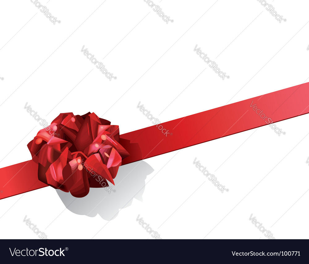 Gift bow Royalty Free Vector Image - VectorStock