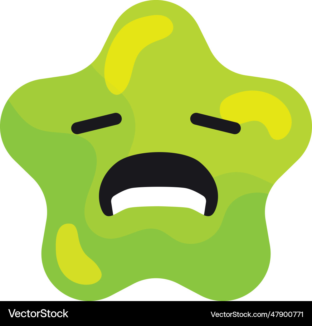 Isolated sad cute star shape emoji Royalty Free Vector Image