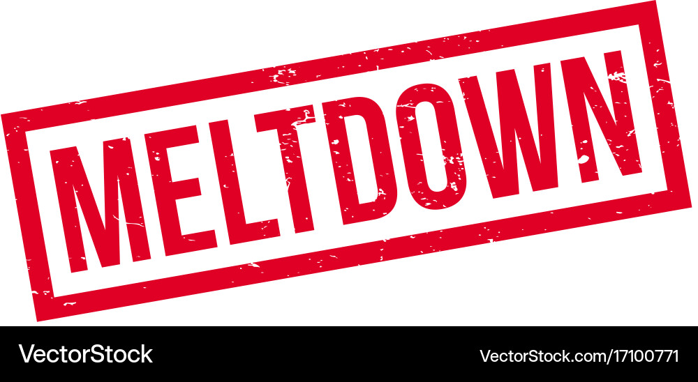 Meltdown rubber stamp Royalty Free Vector Image