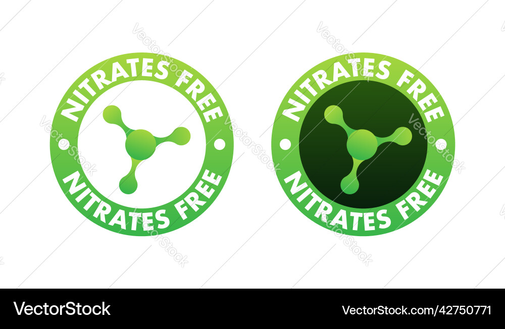 Nitrates free green symbol nitrate forbidden Vector Image