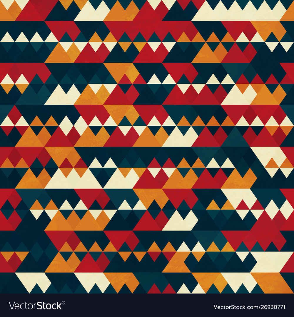 Retro triangle seamless pattern Royalty Free Vector Image