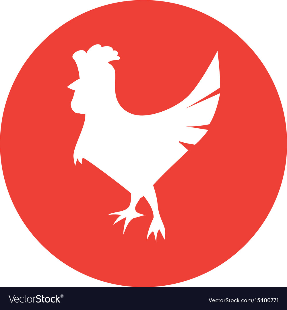 Rooster round icon Royalty Free Vector Image - VectorStock