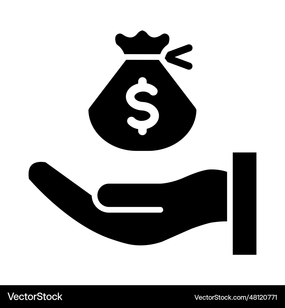 Saving glyph icon for personal and commercial use Vector Image