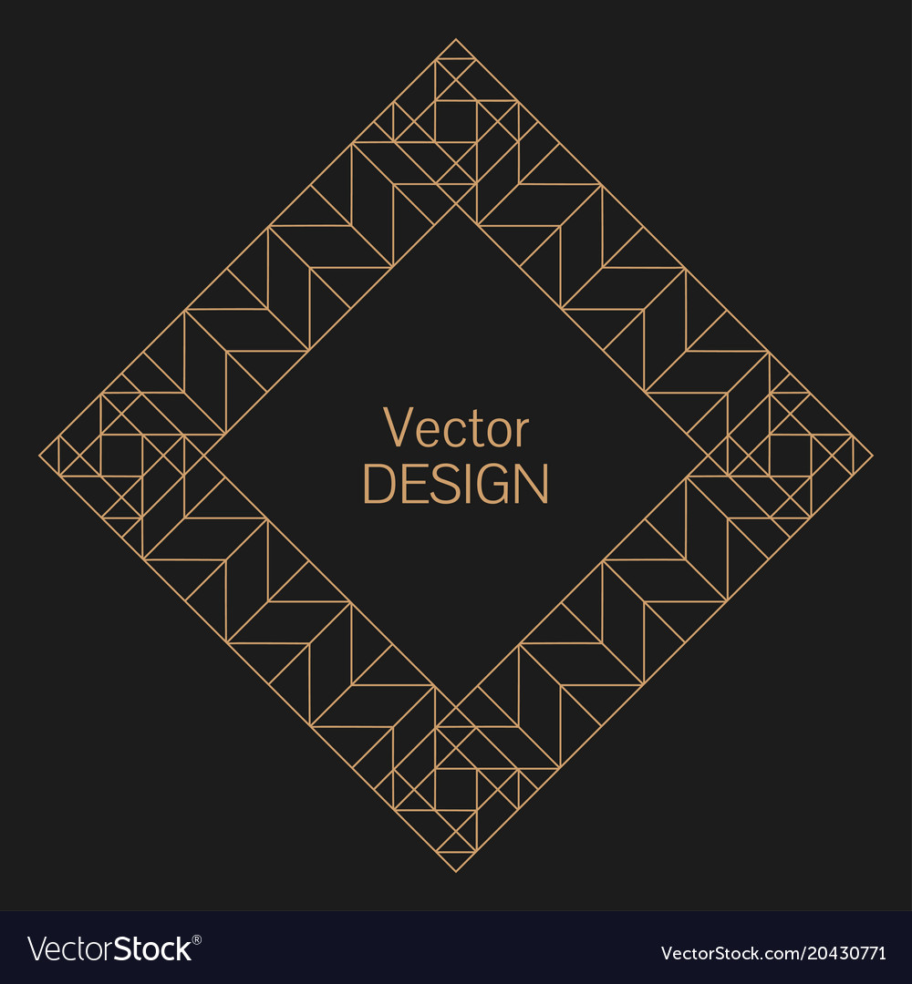 Simple rhombus frame Royalty Free Vector Image