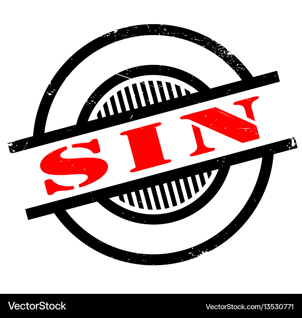 Sin rubber stamp Royalty Free Vector Image - VectorStock