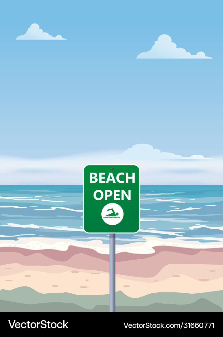 Summer beach banner open seascape ocean shore Vector Image
