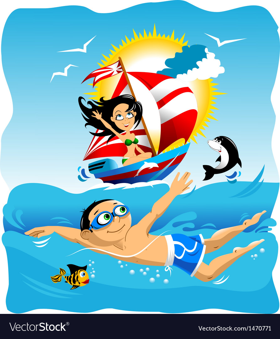 Swimmer Royalty Free Vector Image - VectorStock