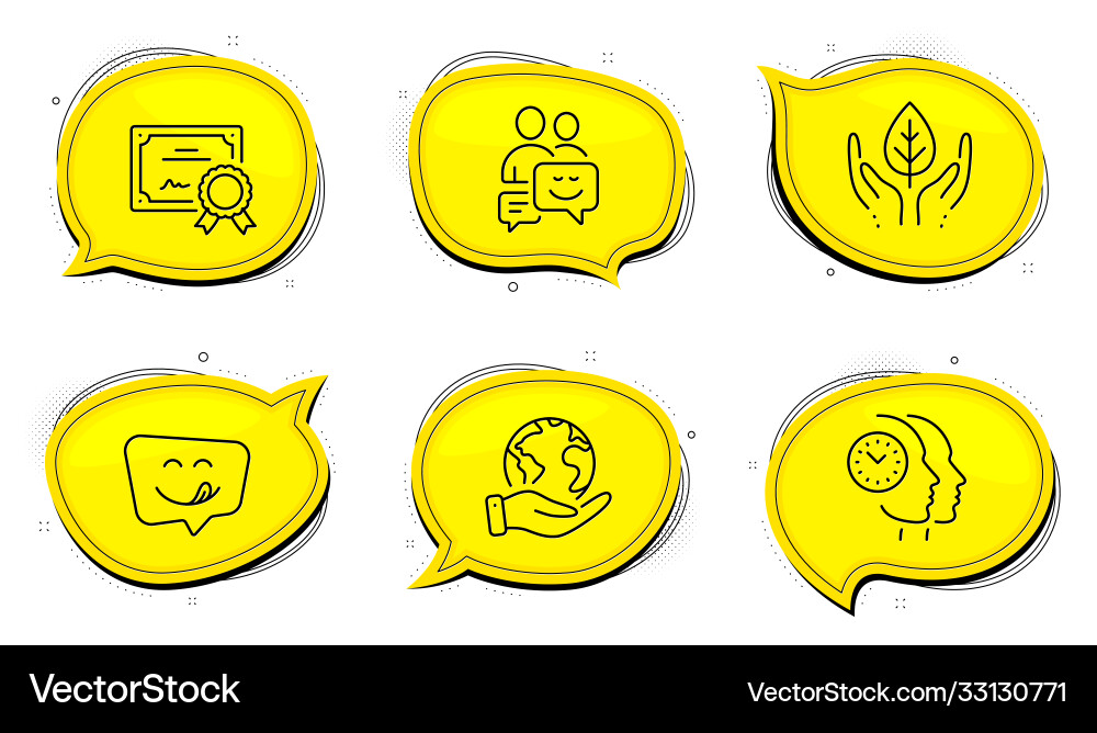 Time management yummy smile and communication Vector Image