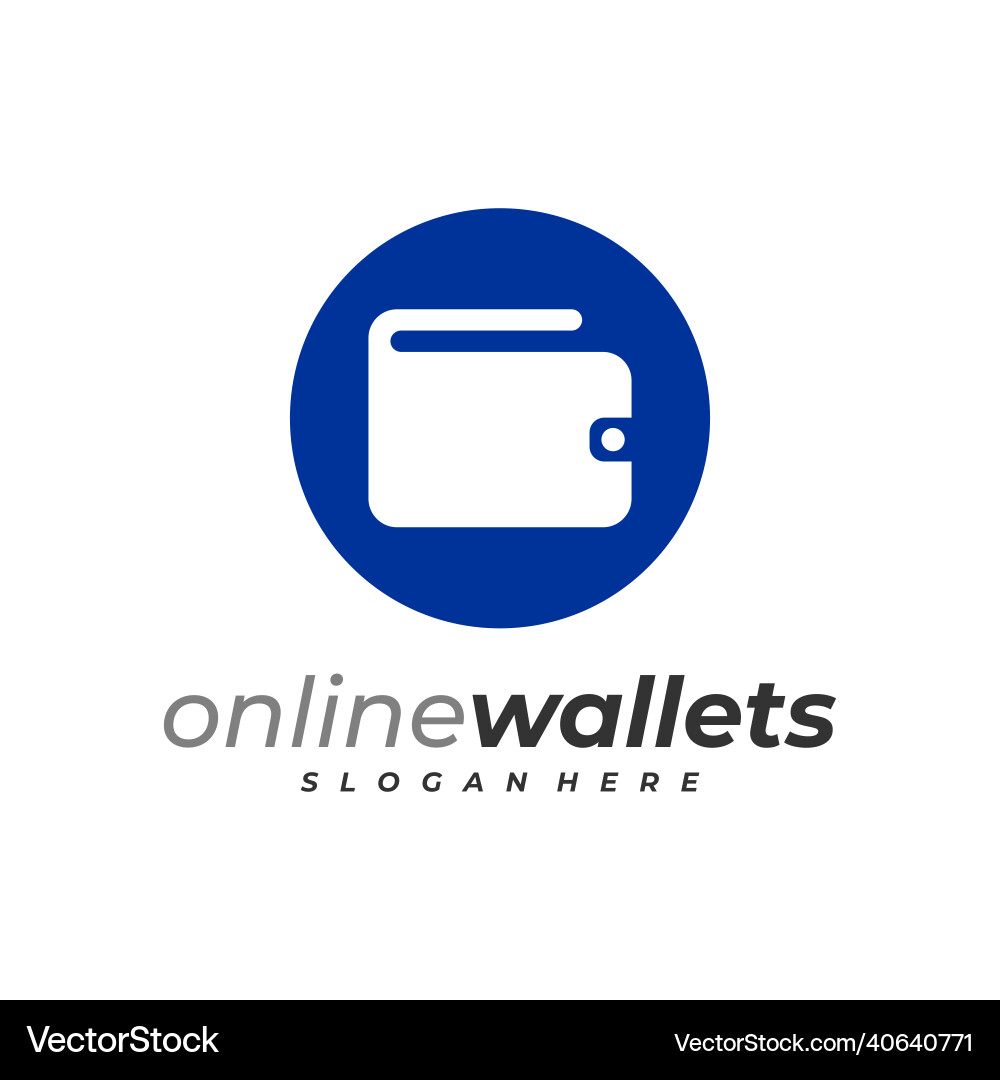 Wallets logo template creative Royalty Free Vector Image