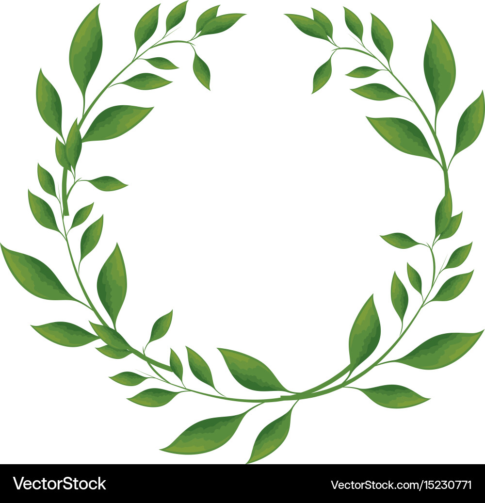 Wreath of leaves icon Royalty Free Vector Image