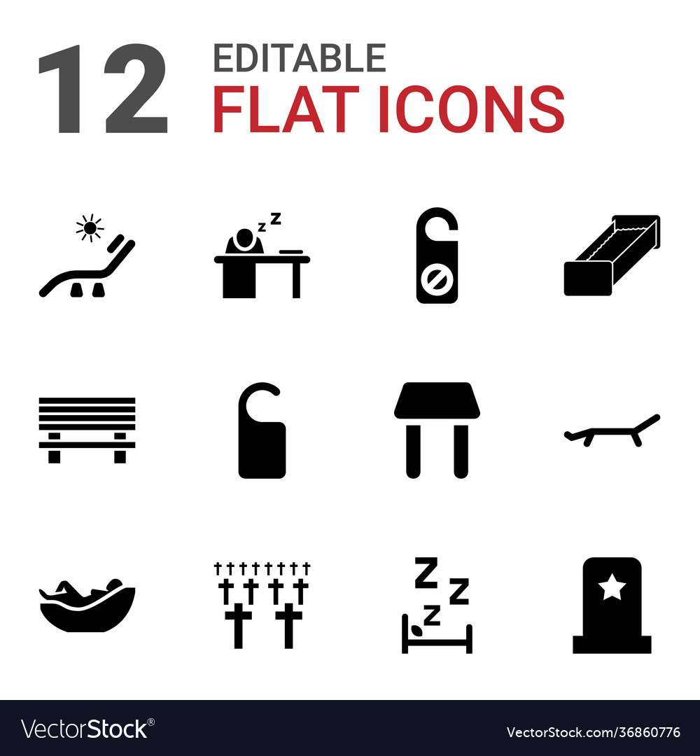 12 rest icons Royalty Free Vector Image - VectorStock