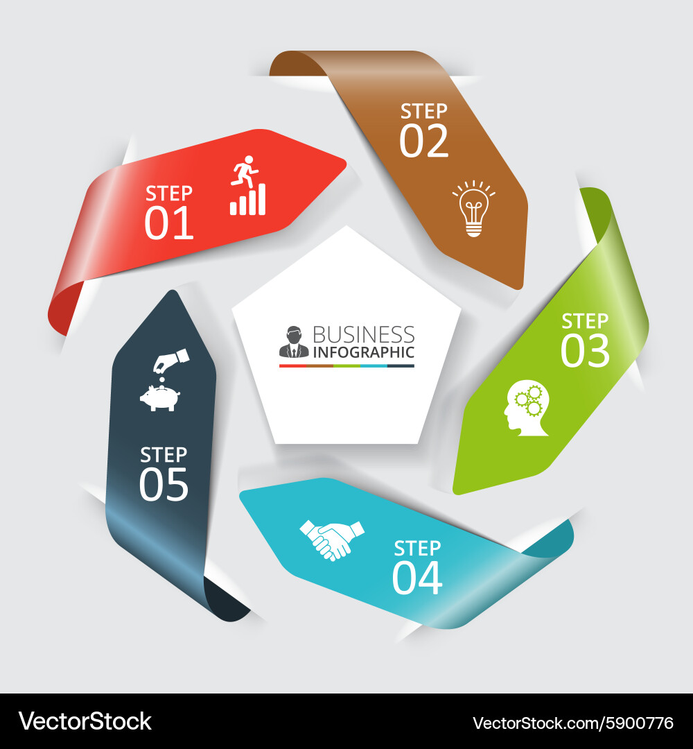 Arrows for infographic Royalty Free Vector Image