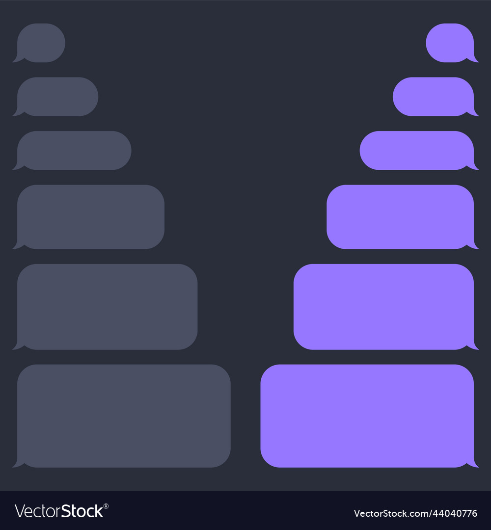 Blank various message bubbles chat or messenger Vector Image