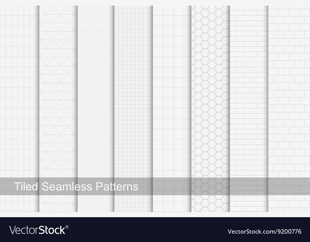 Collection tile seamless patterns Royalty Free Vector Image