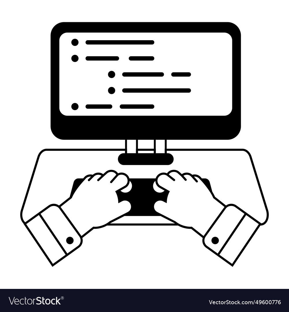 Computer typing Royalty Free Vector Image - VectorStock