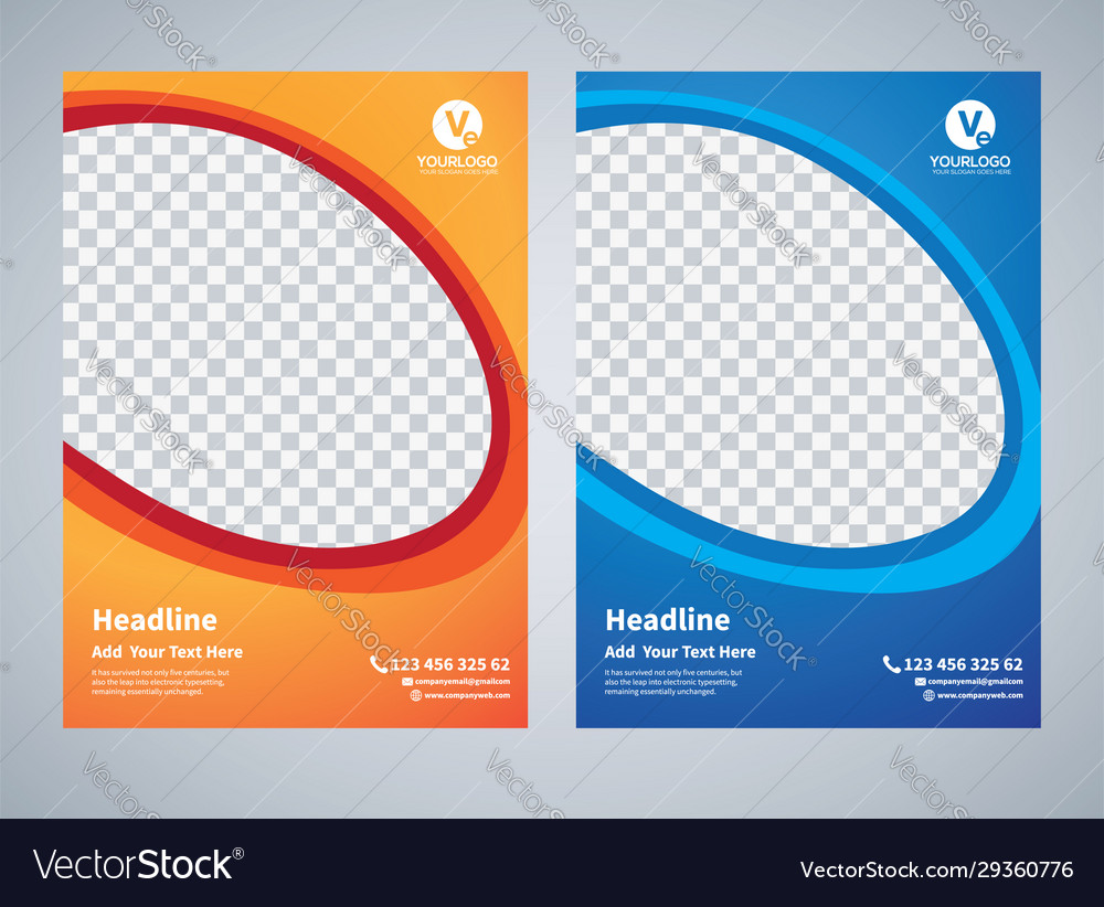 Flyer design template Royalty Free Vector Image