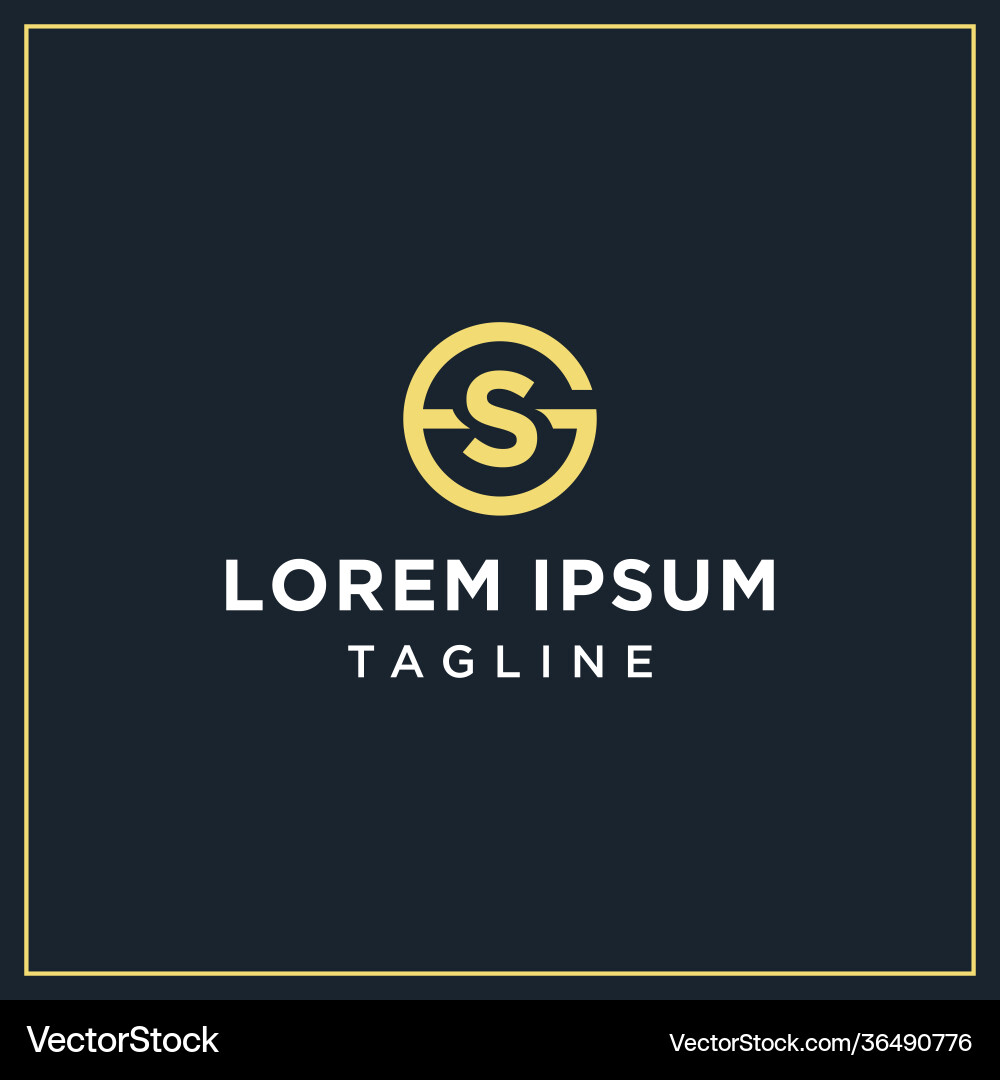 Gs or sg circle logo Royalty Free Vector Image