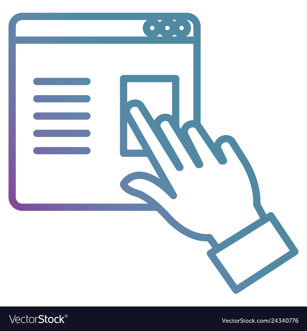Hand indexing webpage interface template Vector Image