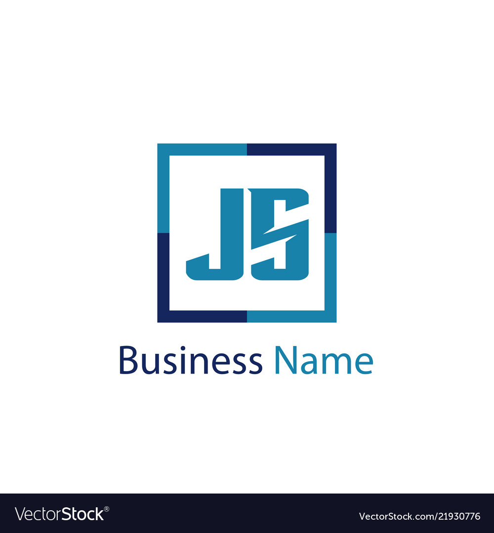 Initial letter js logo template design Royalty Free Vector