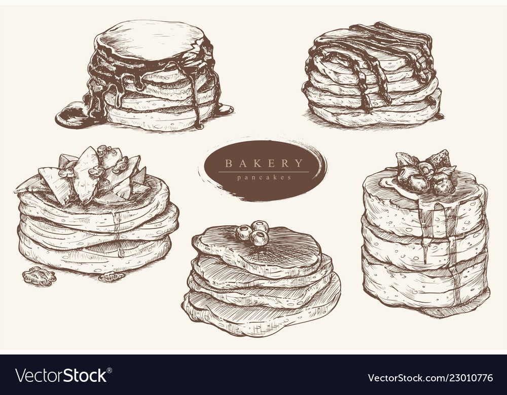 Pancakes Royalty Free Vector Image - VectorStock