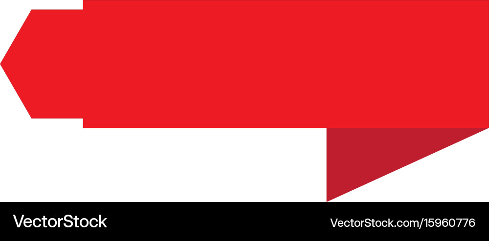 Red banner ribbon icon on white background Vector Image