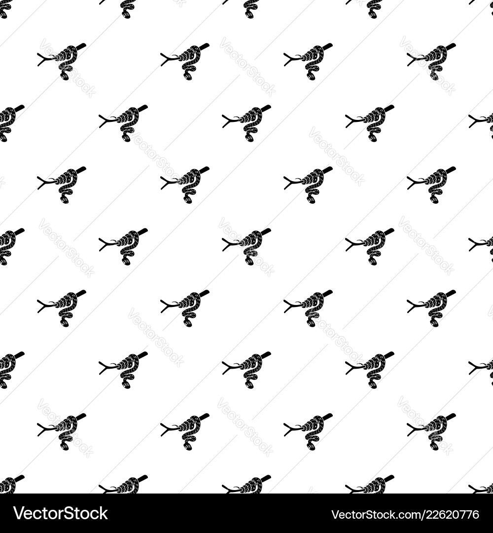 Tree snake pattern seamless Royalty Free Vector Image