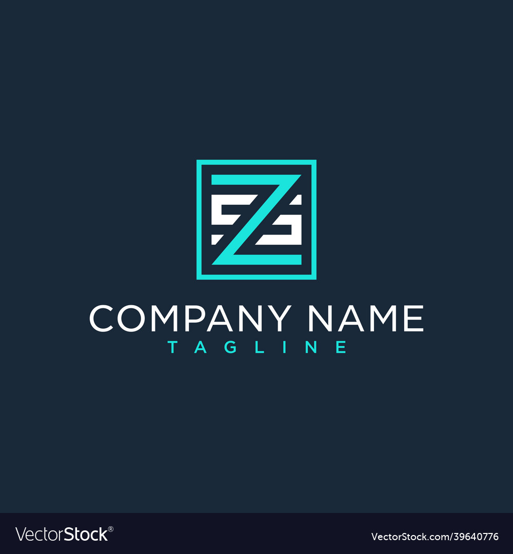 Zs sz initial logo luxury design inspiration Vector Image