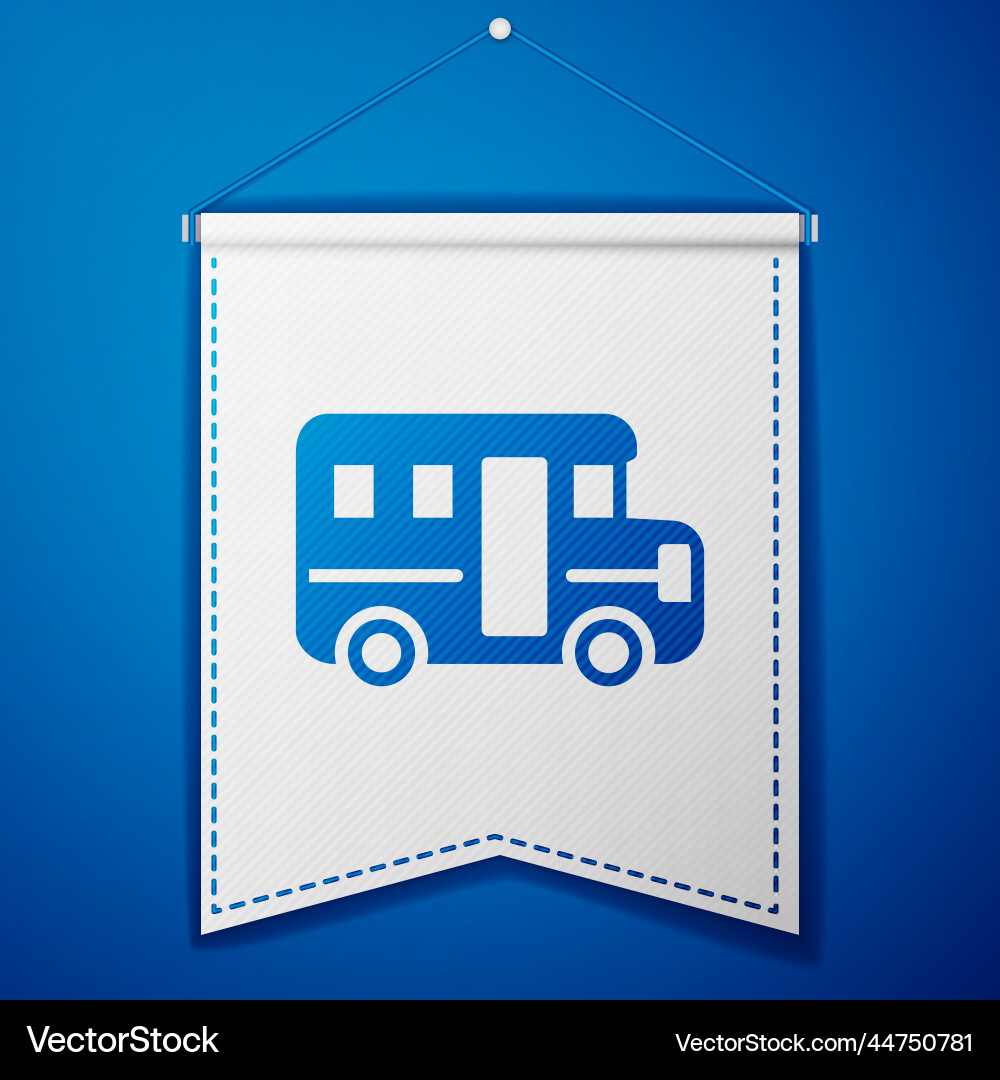 Blue school bus icon isolated on background Vector Image