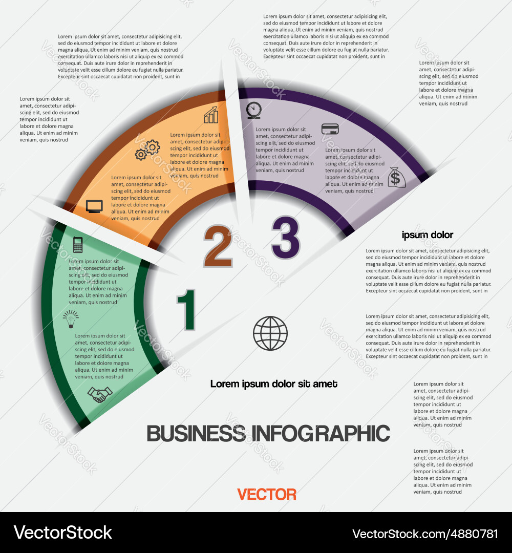 Business infographic for success project Vector Image