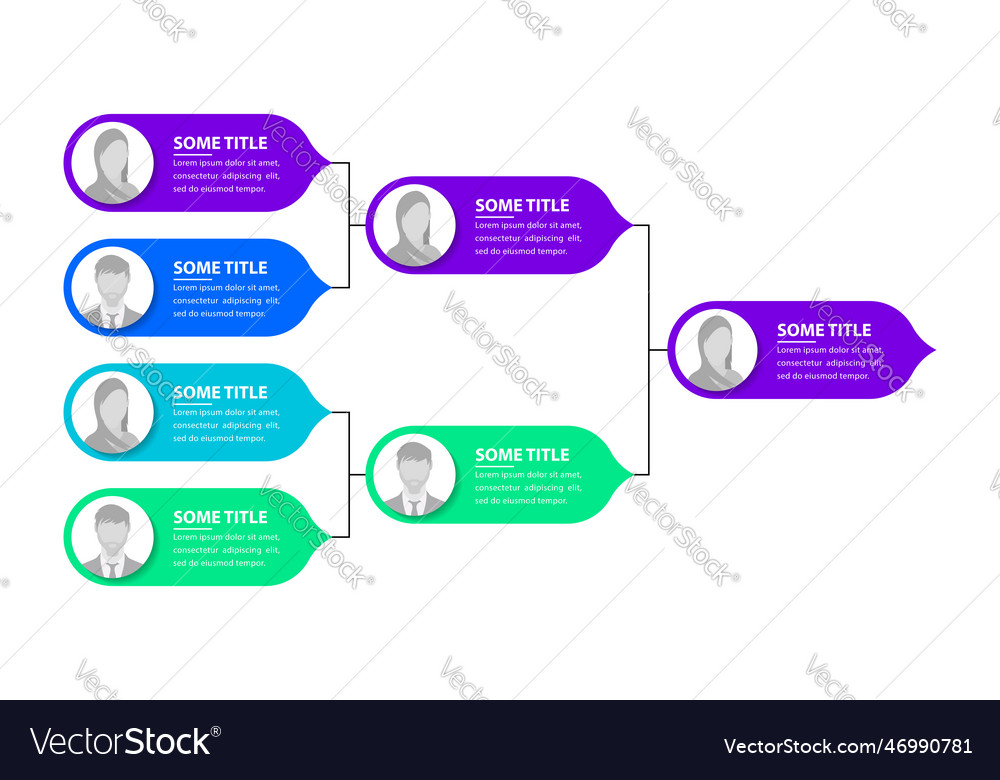 Infographic template business hierarchy Royalty Free Vector