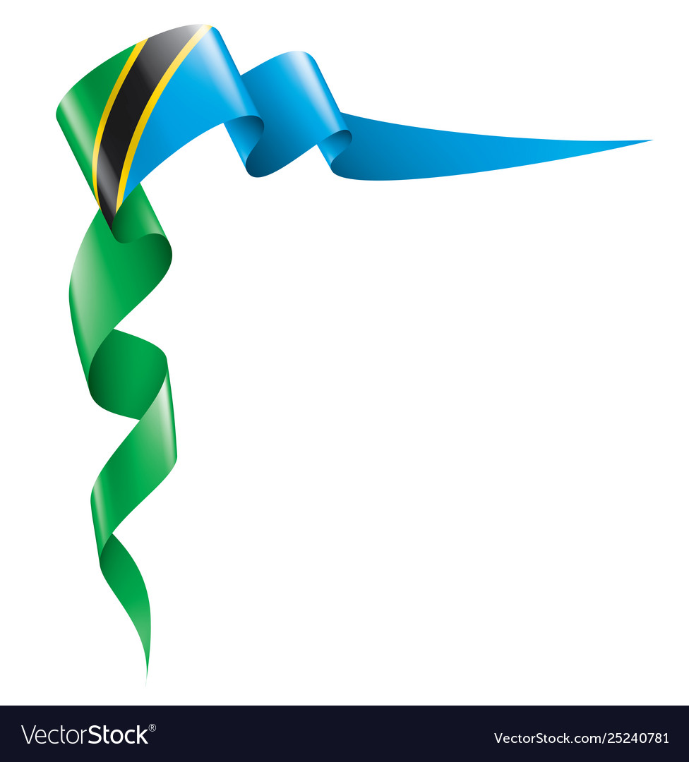 Tanzania Flag On A White Royalty Free Vector Image