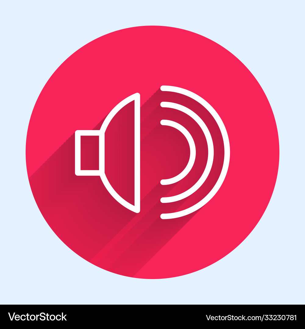 White line speaker volume audio voice sound Vector Image