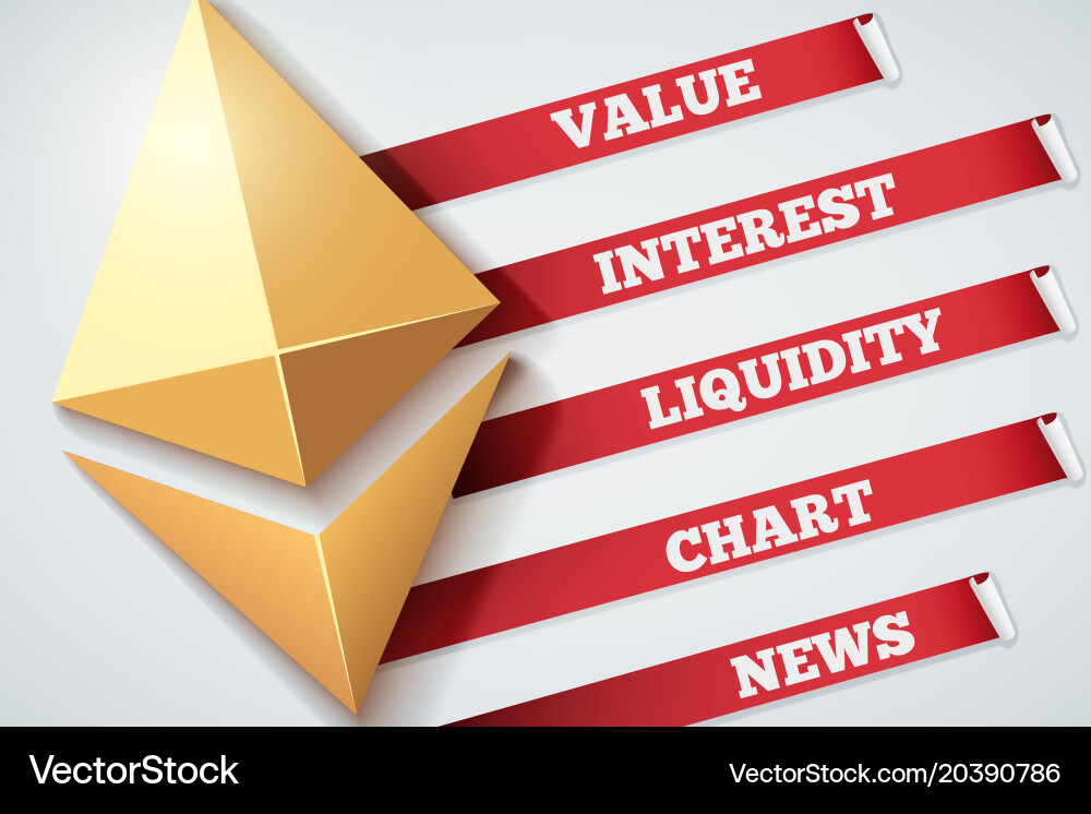 Background of ethereum infographic Royalty Free Vector Image