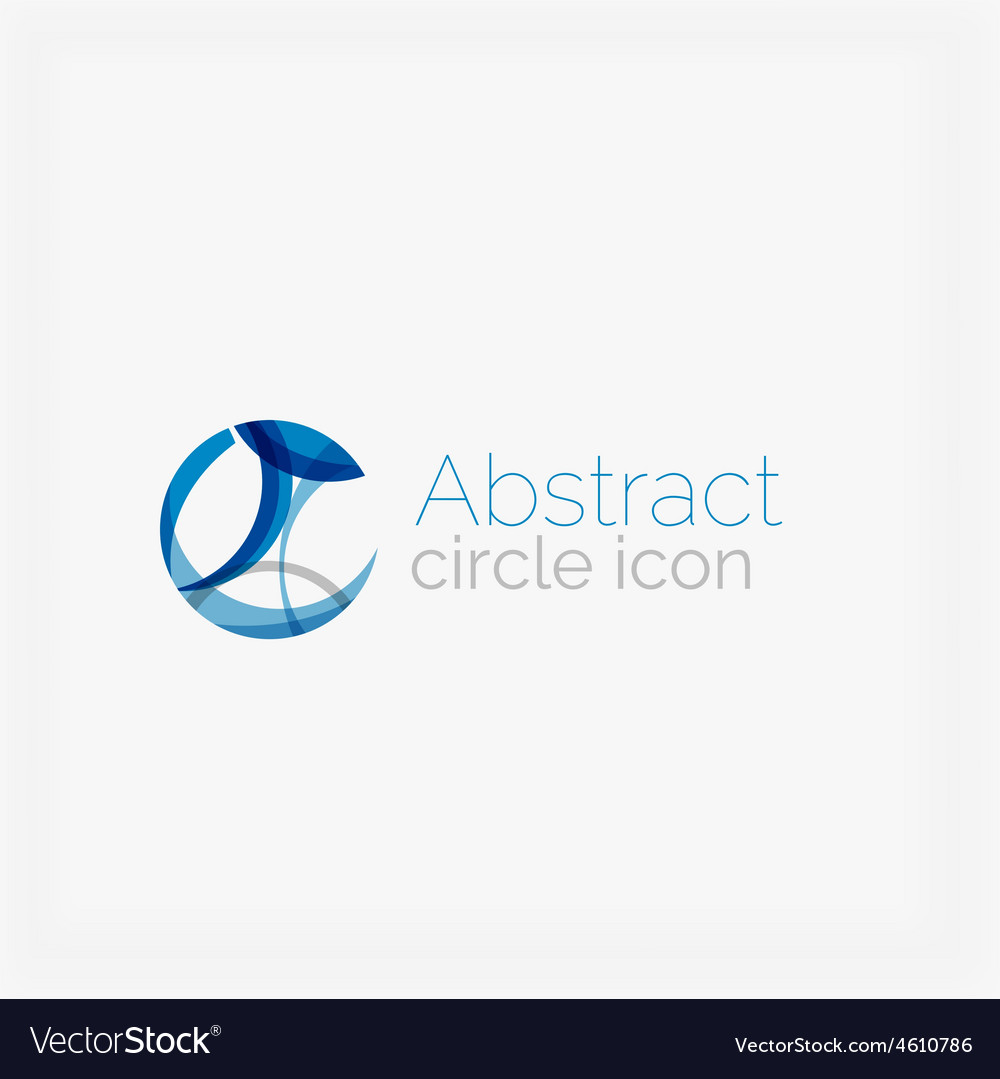 Circle abstract shape logo Royalty Free Vector Image