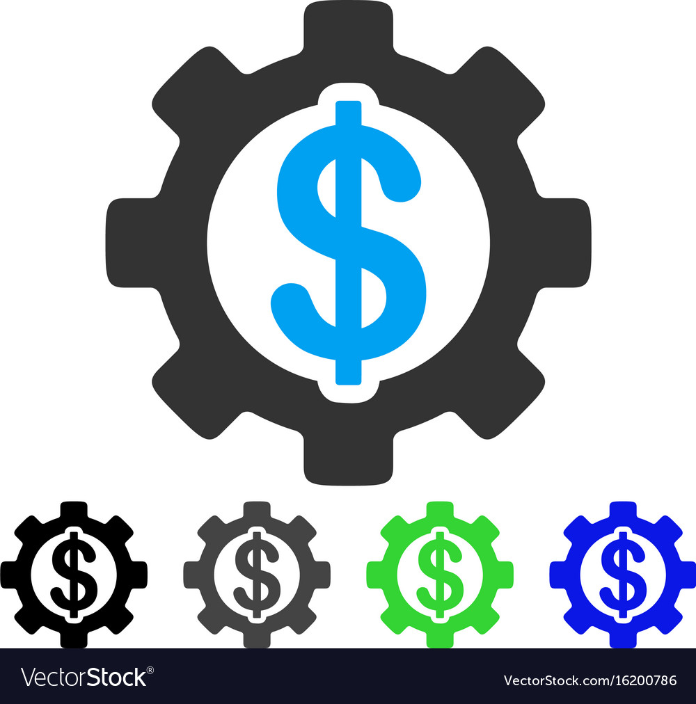 Development cost flat icon Royalty Free Vector Image