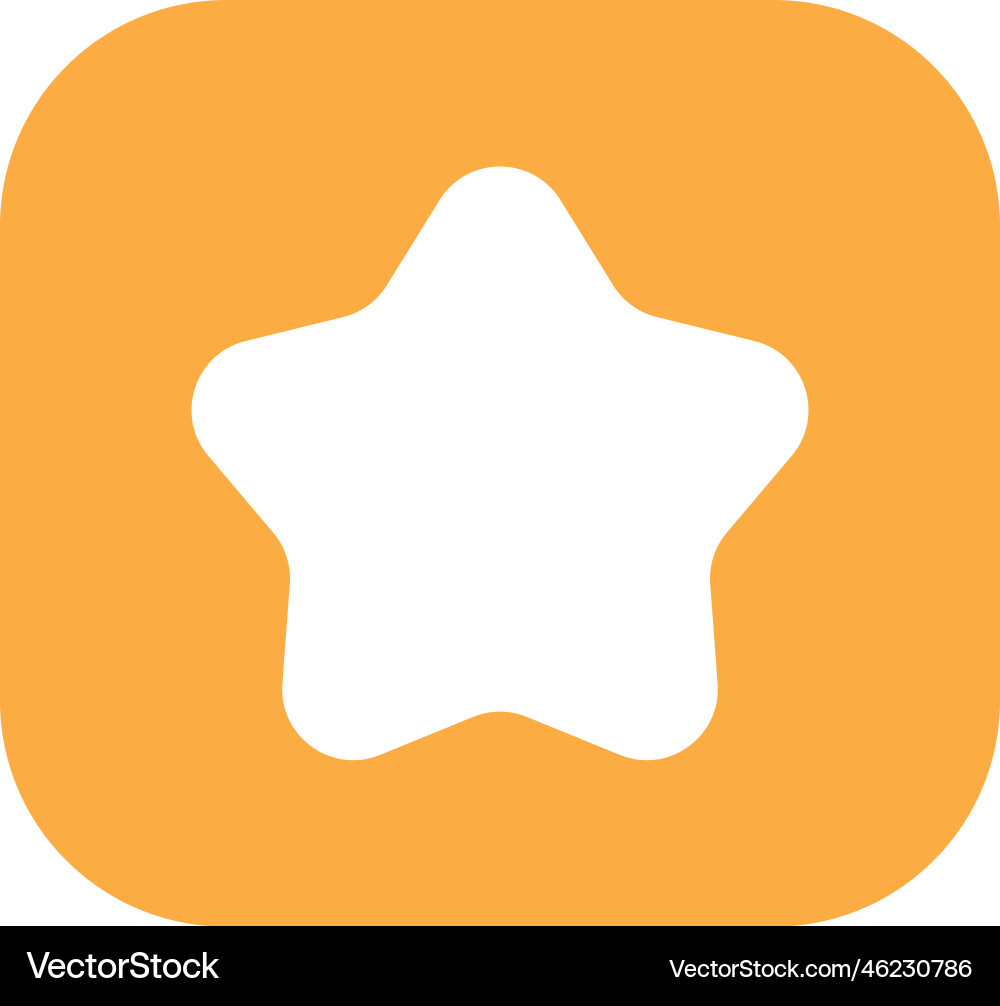 Flat star button Royalty Free Vector Image - VectorStock