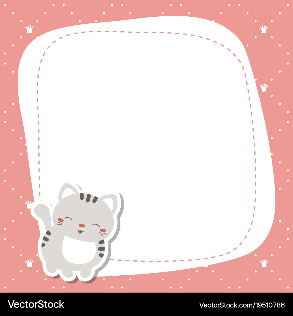 Greeting card with cute cat Royalty Free Vector Image