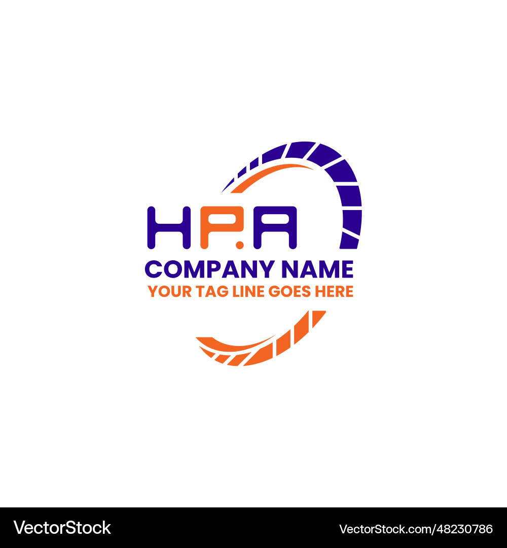 Hpa letter logo creative design with graphic Vector Image