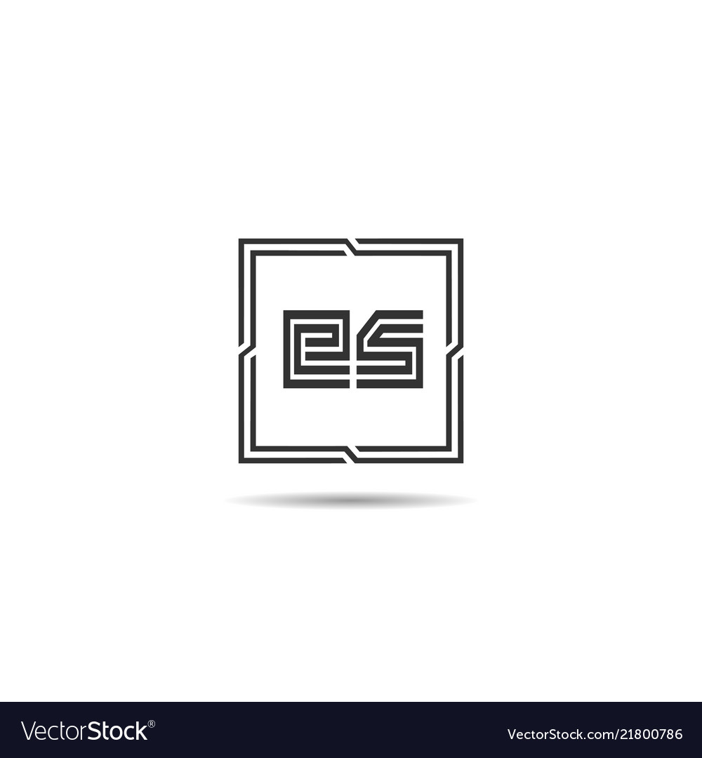 Initial letter es logo template design Royalty Free Vector