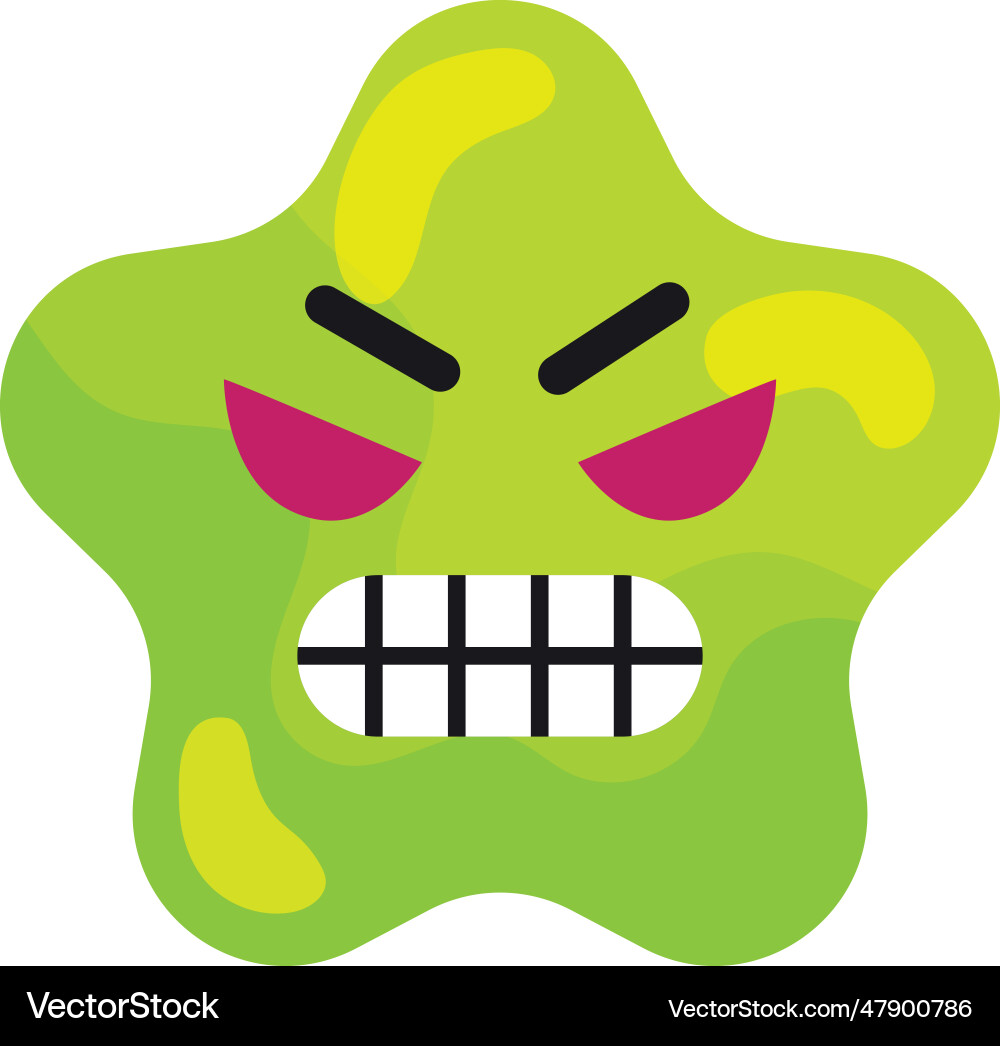 Isolated angry cute star shape emoji Royalty Free Vector