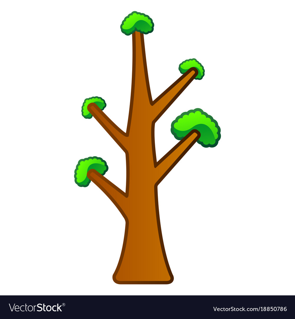 Isolated comic tree Royalty Free Vector Image - VectorStock