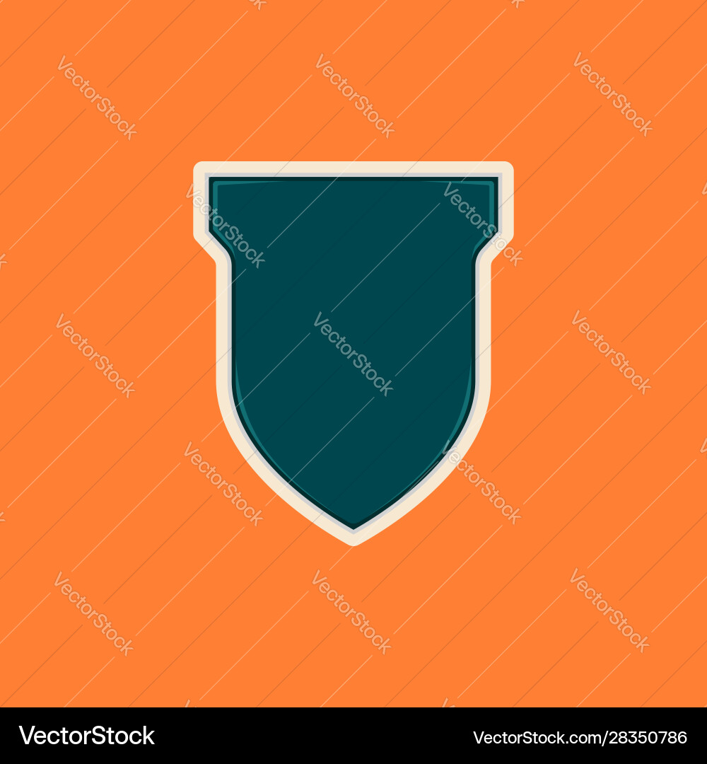 Modern futuristic like blank shield or badge Vector Image